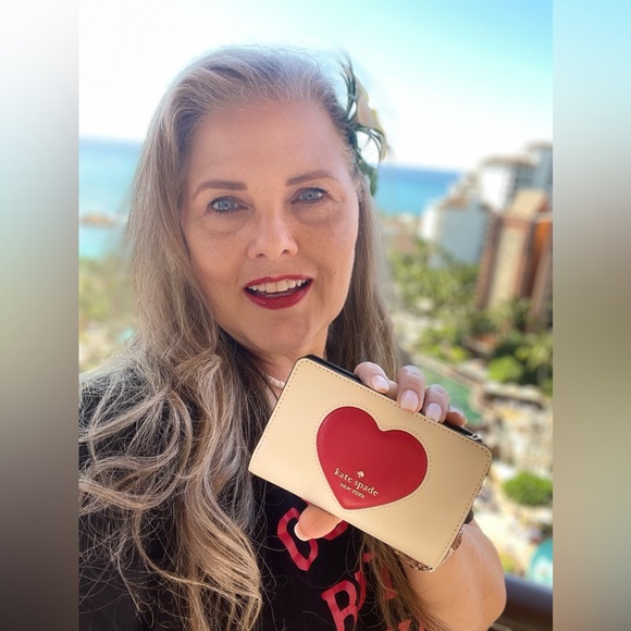 kate spade | Bags | Kate Spade Madison Puffy Heart Medium Bifold Wallet | Poshmark